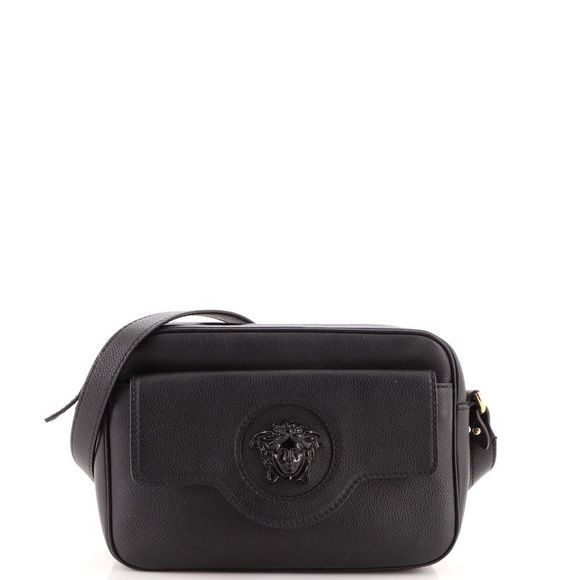 Versace | Bags | Versace La Medusa Flap Pocket Camera Bag Leather Small ...